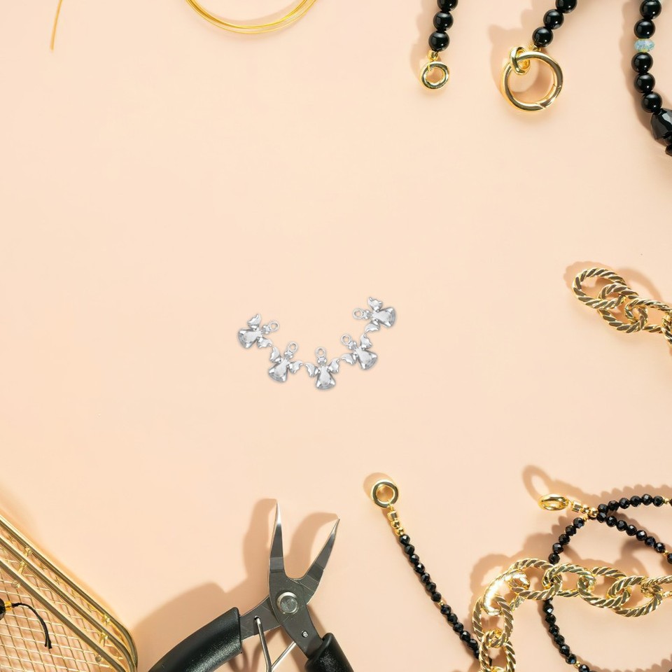 10 Pcs Mini Angel Necklace Jewelry Making Charms for Decorating ...