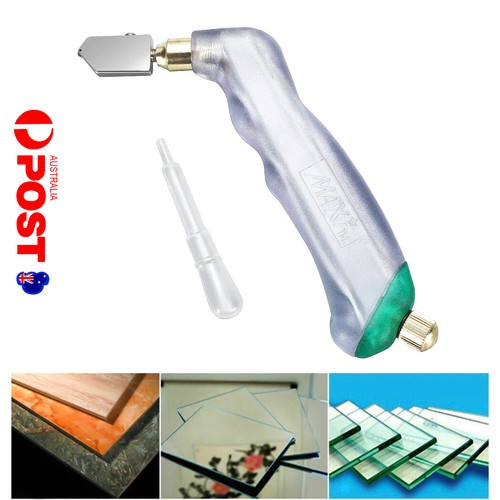 Professional Stained Glass Cutting Tool Grip Oil Feed Glass Cutter Cuts ...