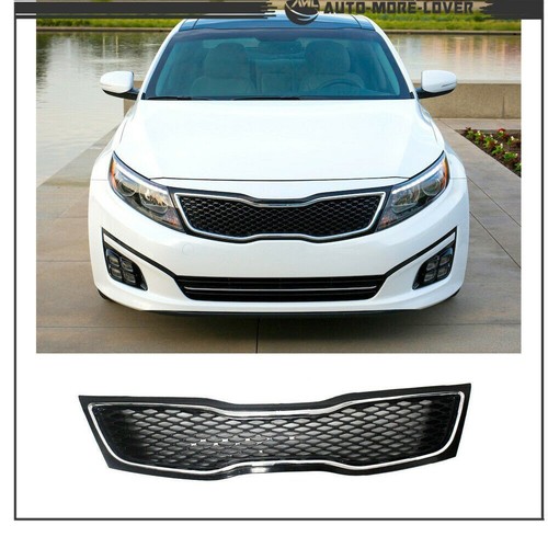 Front Bumper Upper Grille Black & Chrome For KIA Optima 2014 2015 ...
