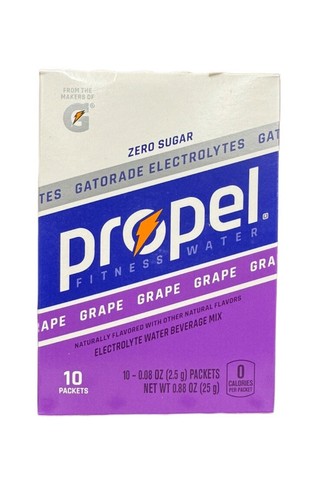 Propel Grape Water Drink Mix with Electrolytes and Vitamins - 10 Count ...