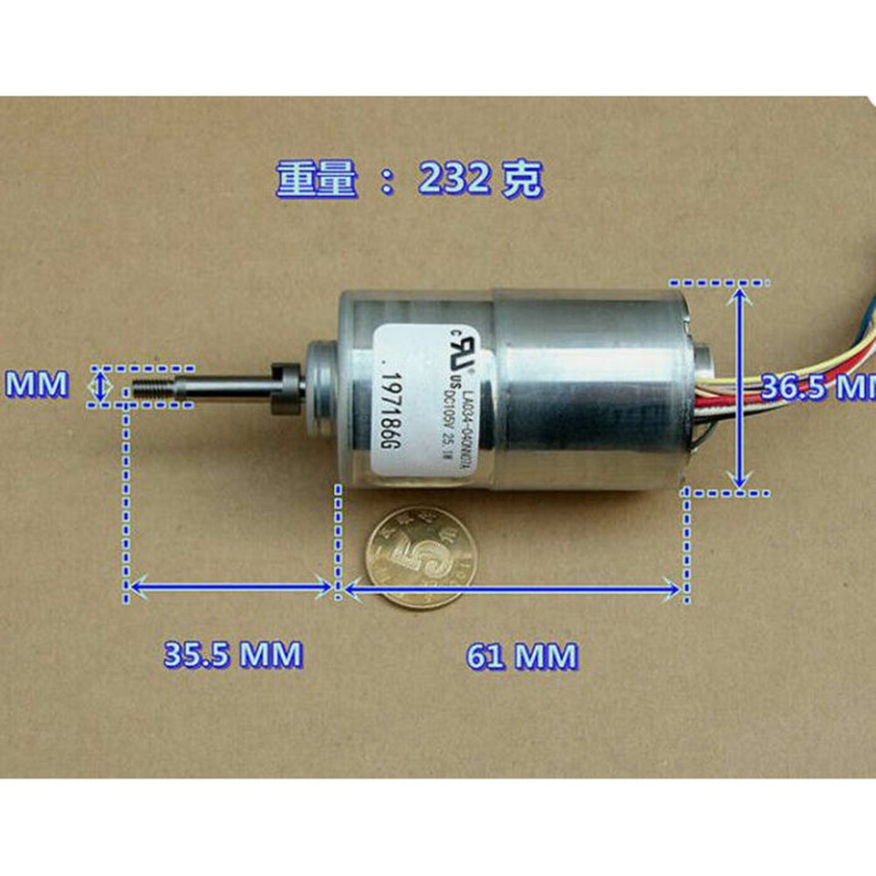 1PC For DC 105V LA034-040NN07A 3-Phase Internal Rotor DC Brushless ...