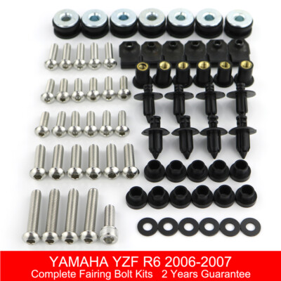 Fit For 2006-2007 Yamaha YZF-R6 YZFR6 Complete Fairing Bolt Kit ...
