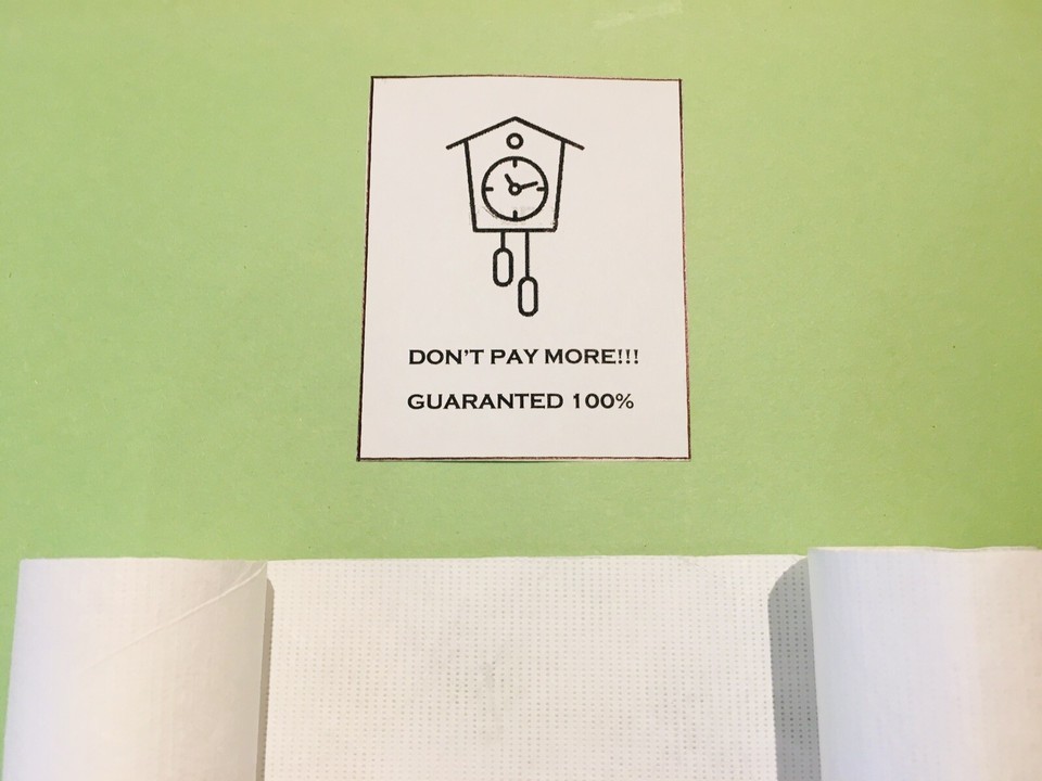 Cuckoo Clock Recovery Paper Bellow Roll 3”X 36”w/ Instruction -100% ...