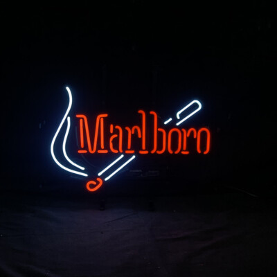 Marlboro Cigarettes Smoke Artwork Neon Sign Light Shop Club Visual Lamp ...