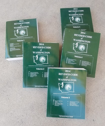 2014 Revised Code Of Washington RCW Official State Code Vol 1 2 3 4 5 ...