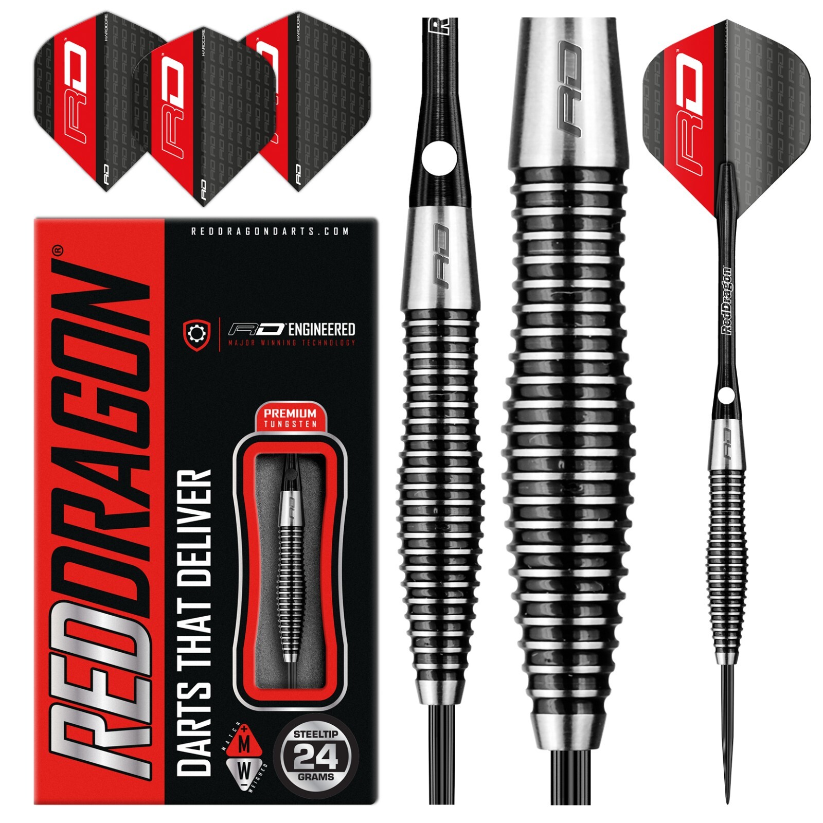 RED DRAGON Lethal Magic Tungsten Steeltip Darts Set 21g,24g,25g,26g,28g ...