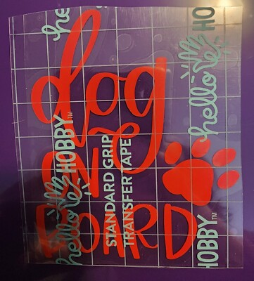 Dog On Board Red Vinyl Decal Car Window Sticker | eBay