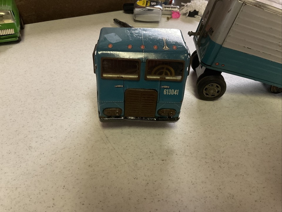Vintage truck Tc Trans Con Friction Toy japan semi truck w trailer | eBay