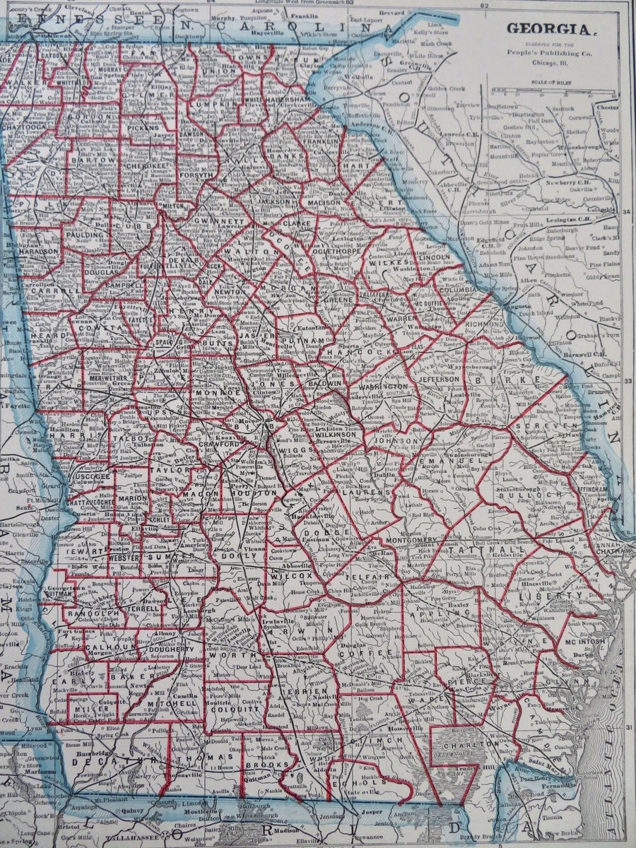 Large Map Of State Georgia Georgia State Parks & Federal Lands Map