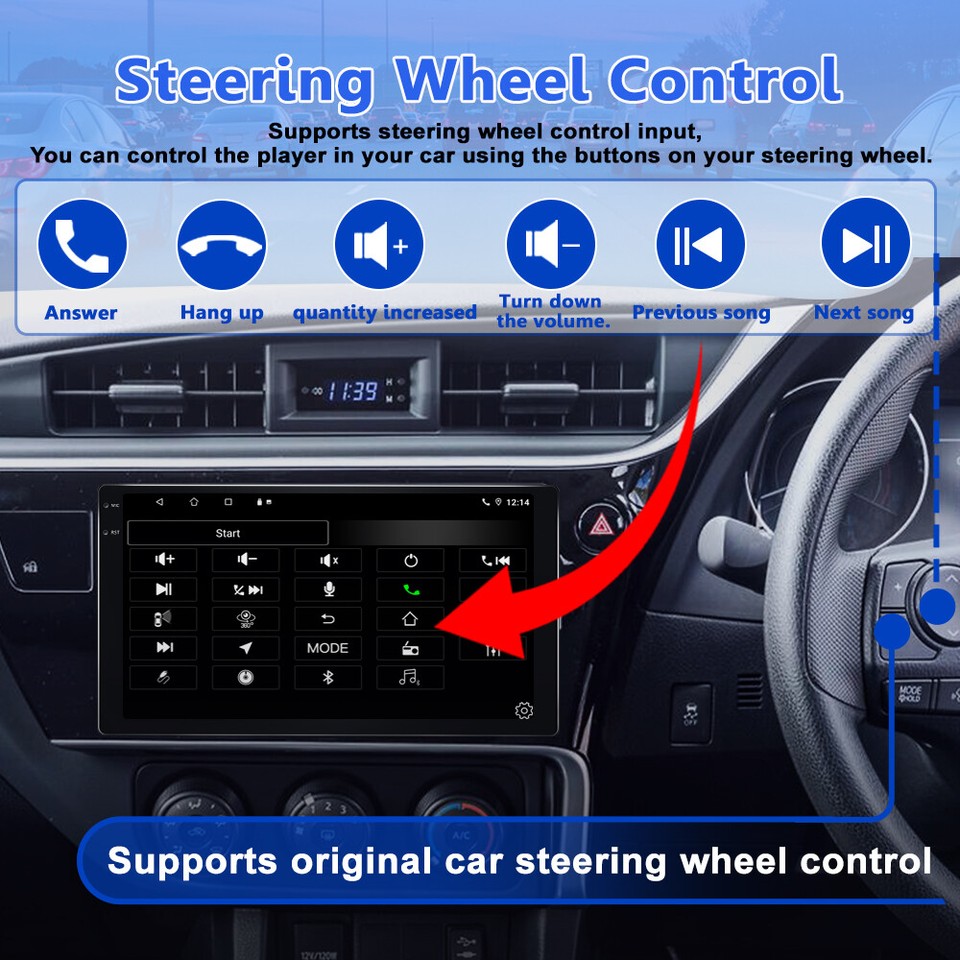 9" Wireless CarPlay Android auto Head unit Car radio For Toyota Hiace ...