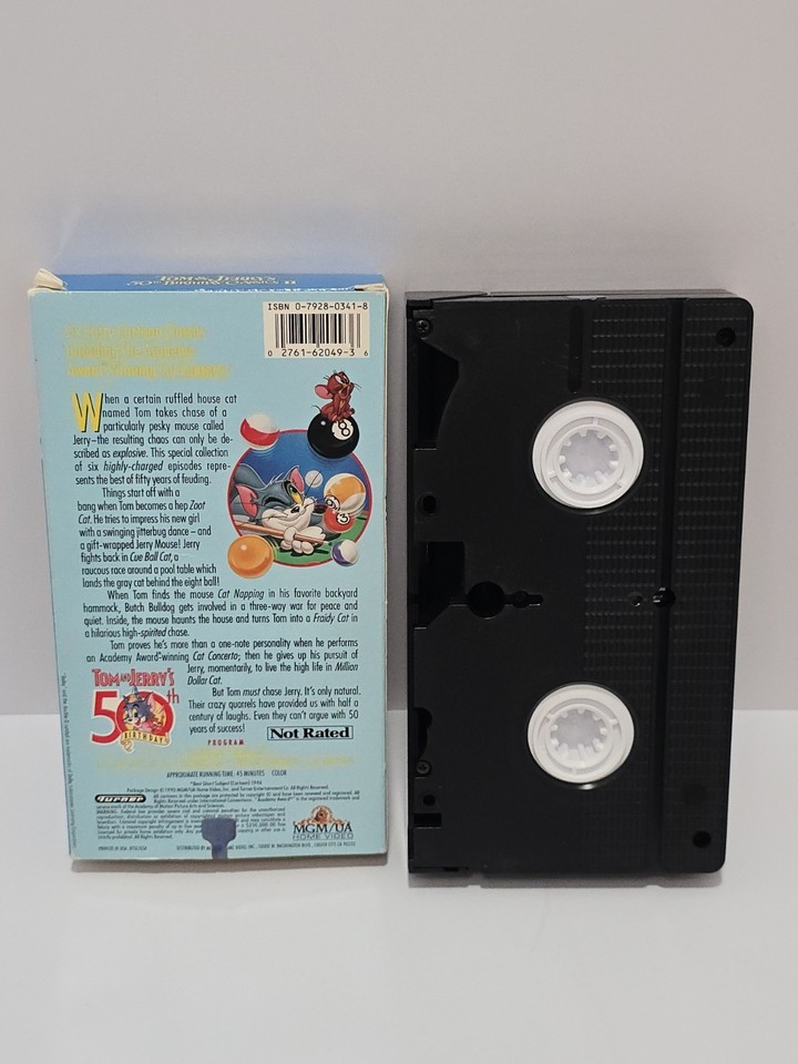 Rare - Tom and Jerrys 50th Birthday Classics II 2 VHS, 1990, Cartoon ...