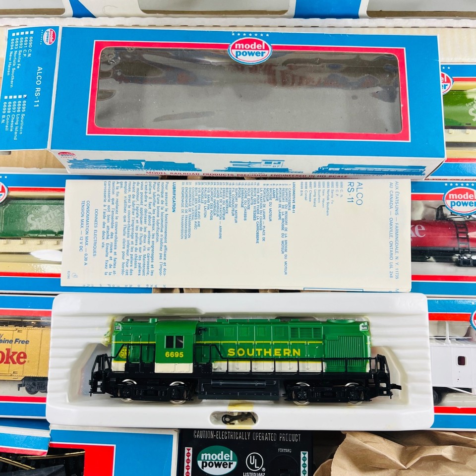 VTG Model Power Coke Coca Cola Train Set HO Scale Lighted Southern ...