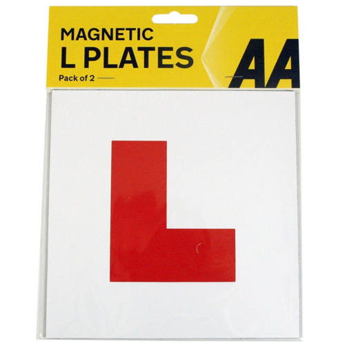 2 x AA Magnetic L Plates UK Learner Exterior Secure Car Driver Plate ...
