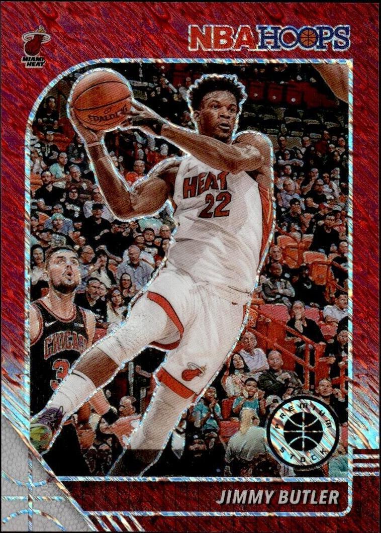 2019-20 Panini NBA Hoops Premium Stock - Jimmy Butler #146 Red Shimmer ...
