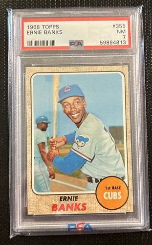 1968 Topps Ernie Banks #355 HOF Cubs PSA 7 NM MR CUB | eBay