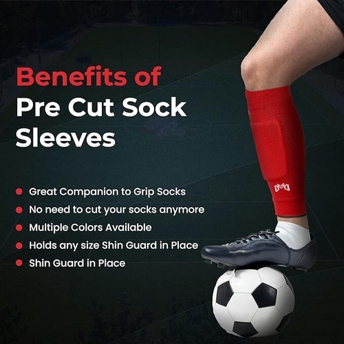 PRE CUT SOCCER SOCK SLEEVES, COMPANION FOR SOCCER GRIP SOCKS LEG WARMER ...