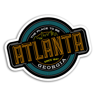 2 x 10cm Atlanta Georgia Vinyl Stickers - USA Cool Sticker Laptop ...