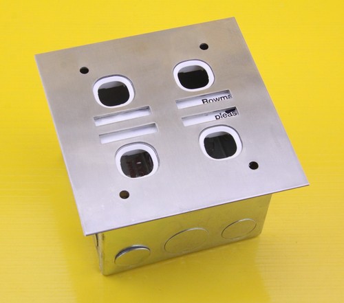 Clipsal B4/30L2 Stainless Steel 4 gang Switch Essembly Plate & Wall Box ...