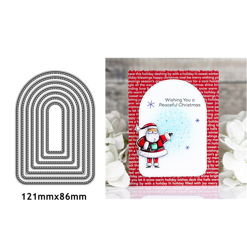 Nesting Arch Octangle Tag Metal Cutting Dies DIY Embossing Stencils ...