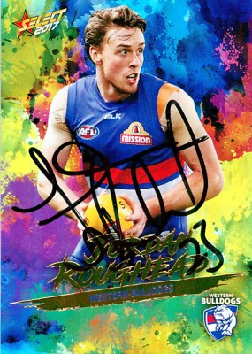Signed 2017 WESTERN BULLDOGS AFL Card JORDAN ROUGHEAD | eBay Australia