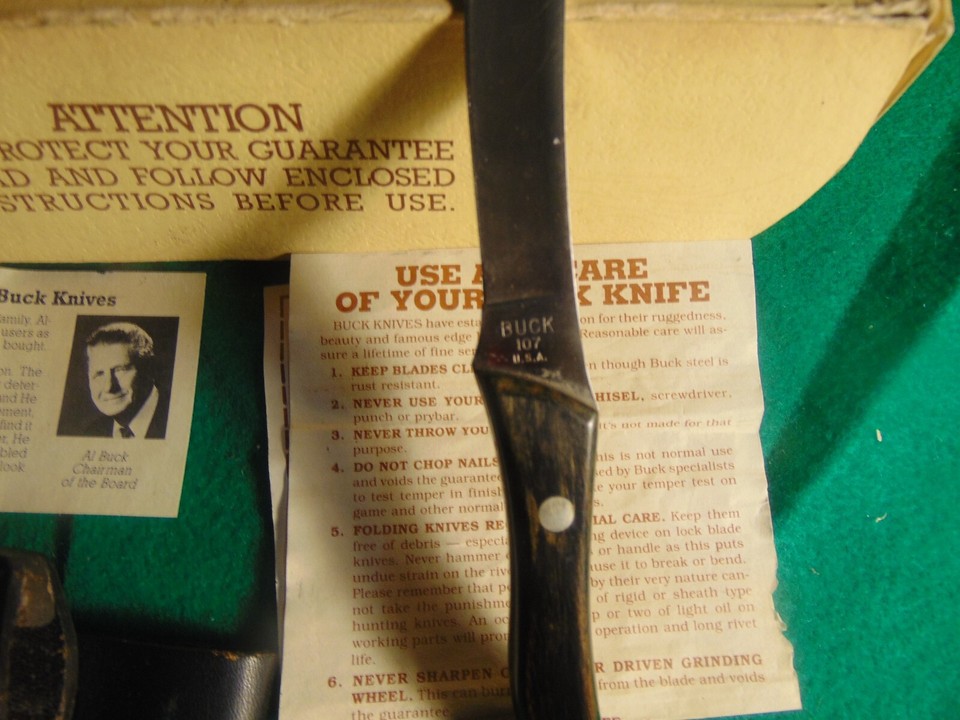 Buck Knife 107 Scout - Micarta - In Original Box | eBay