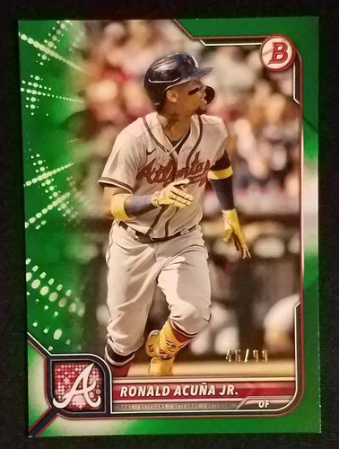 2022 Bowman #70 Ronald Acuna Jr. Green Pattern Border /99 Atlanta ...