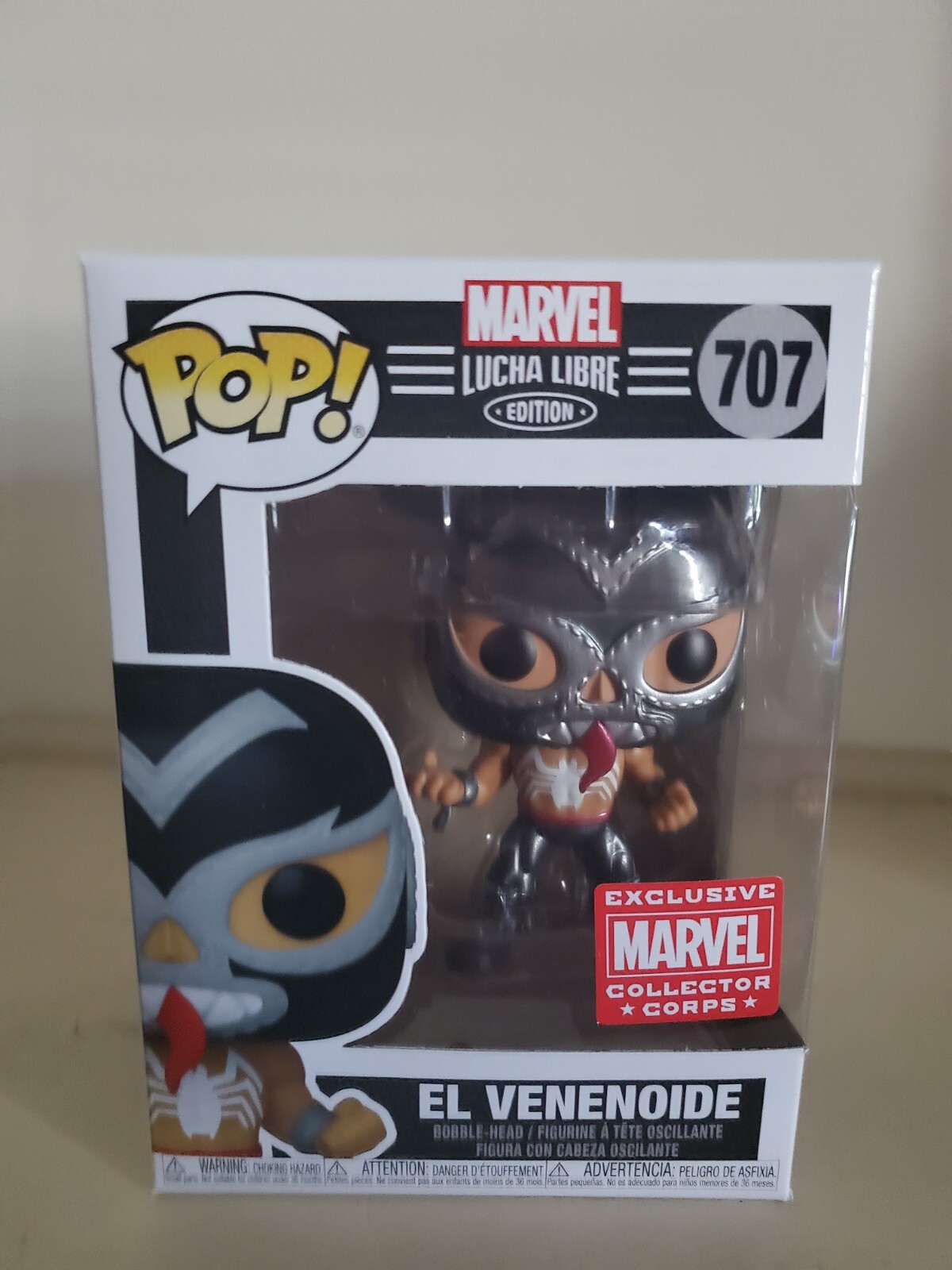 Funko Pop! Marvel Lucha Libre El Venenoide #707 Collector Corps ...
