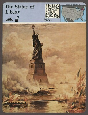 The Statue of Liberty Story of America Immigration History Card | eBay