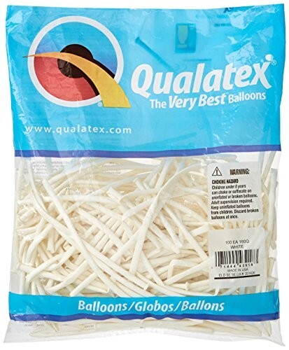 Qualatex 160Q White Balloons Tying Balloons (100ct) | eBay