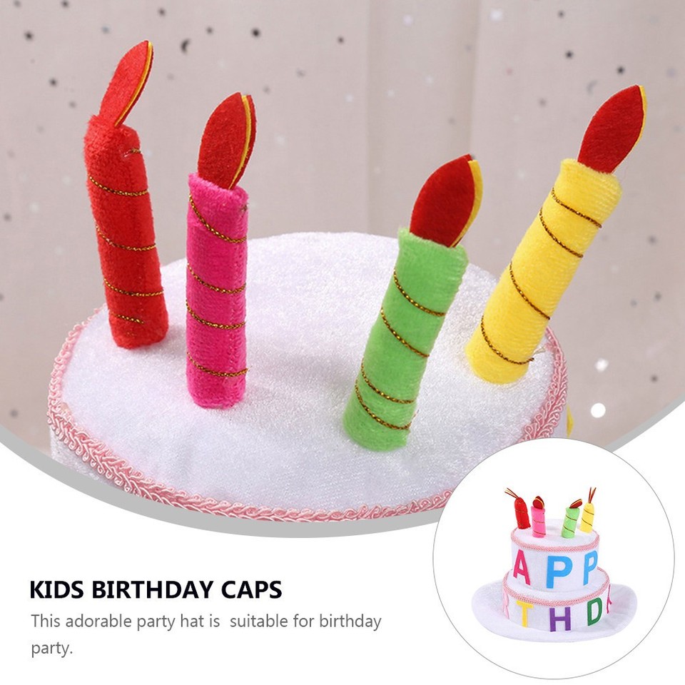 Children Birthday Cake Shape Decorative Hat Birthday Party Hat Photo ...