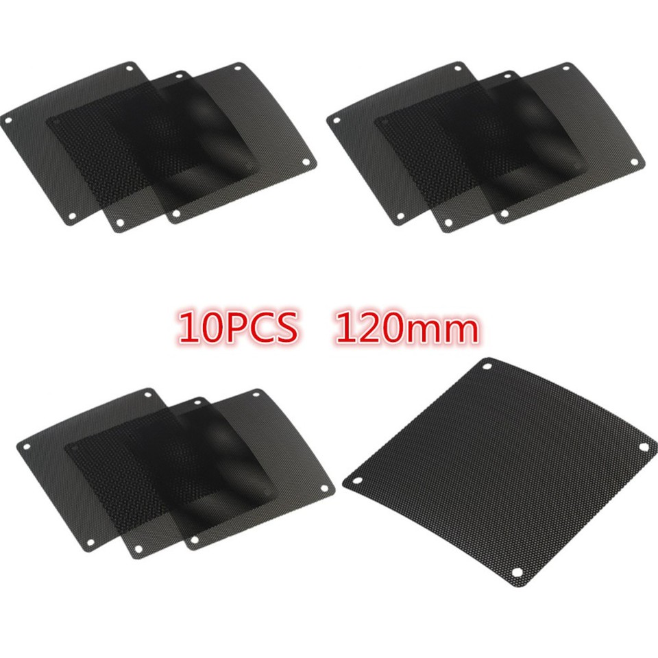 10 Pcs PC Fan Screen Practical Black Speaker Mesh PC Cooler Gauze ...