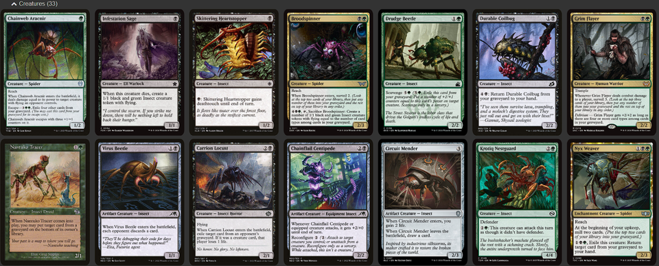 The Swarmweaver MTG EDH Commander Deck, Tribal Insect & Spiders! | eBay