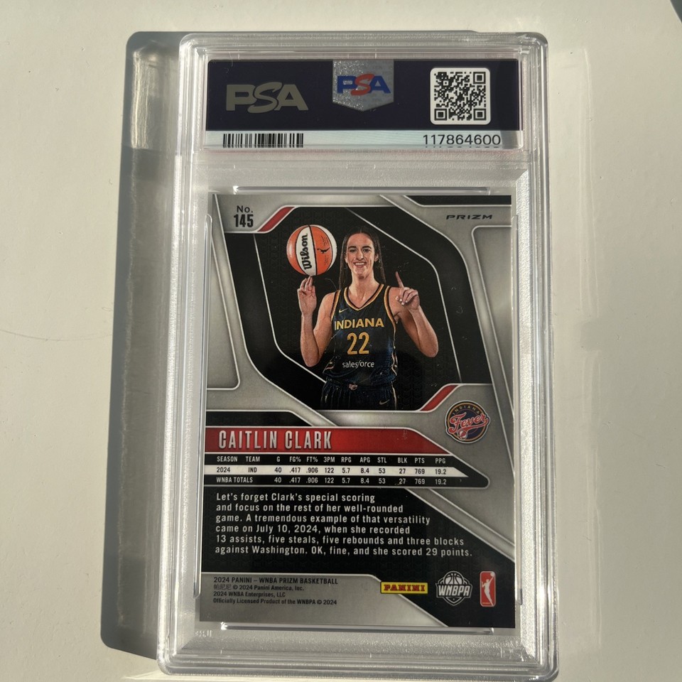 2024 Panini Prizm WNBA - Caitlin Clark #145 Blue Velocity Prizm (RC ...