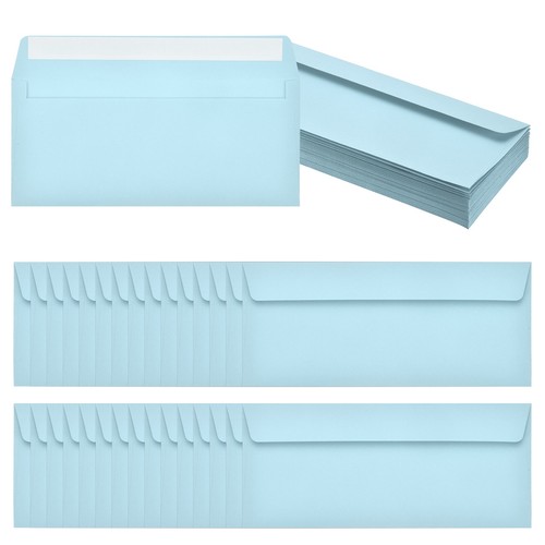 60 x Light Blue #10 Business Envelopes Letter Size Envelopes | eBay