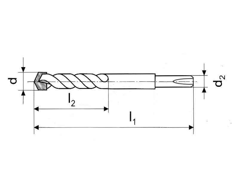 Concrete Drill Bit SDS Plus 9x110 mm Steel Widia Concrete Masonry ...