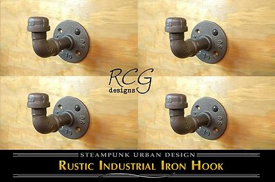 4-pack! Industrial Pipe Knob Hook A urban steampunk rustic decor | eBay