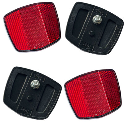 Red Rear Reflector Motorbike Quad Scooter Bike Reflector Bolt On ...