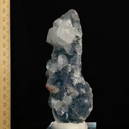 Apophyllite w/ Stilbite druzy sparkly dark blue crystal cluster on ...