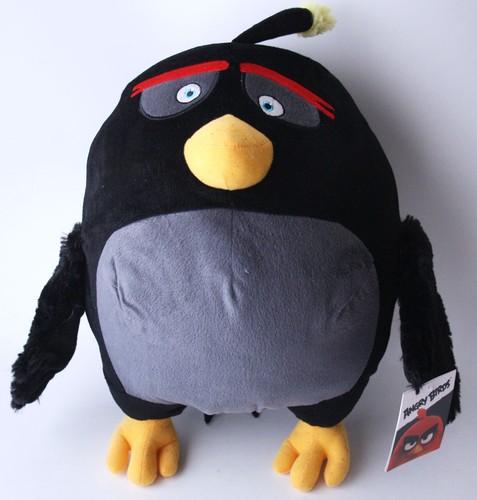ANGRY BIRDS BOMB BLACK BIRD 16.5"/42cm PLUSH TOY 2016 WHITEHOUSE ...
