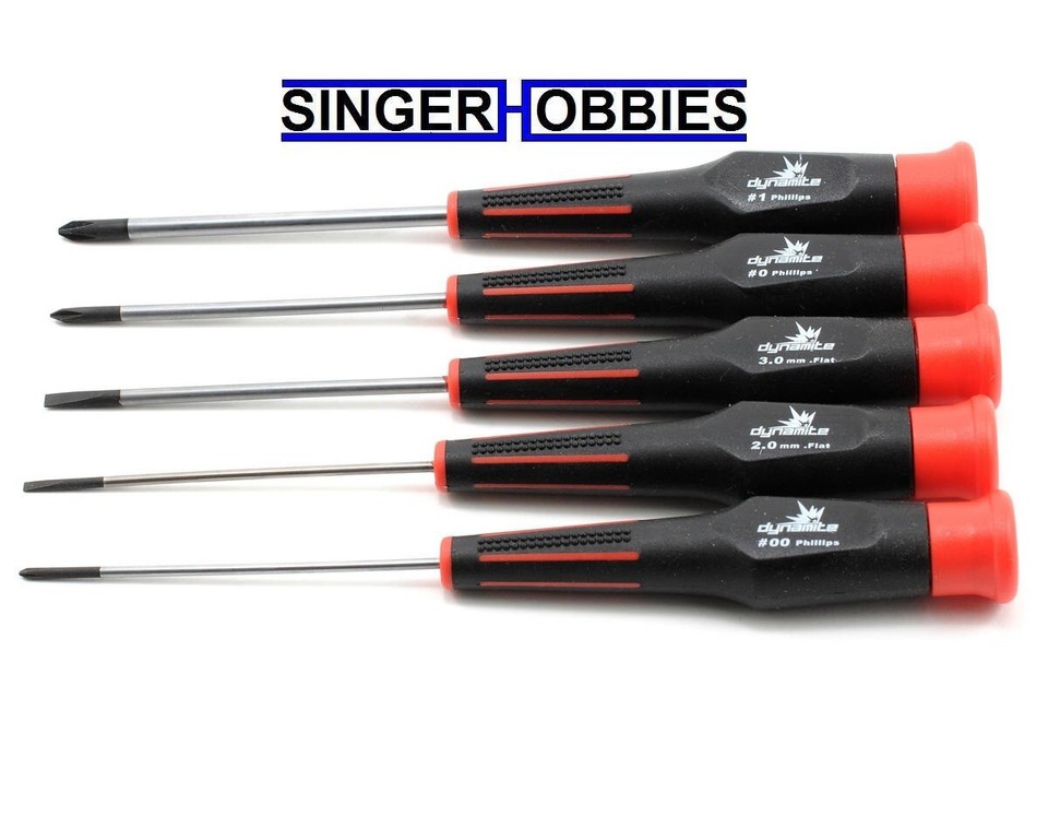 Dynamite DYN2831 5 Piece Screwdriver Set #00, #0, #1 Phillips 2/3MM ...