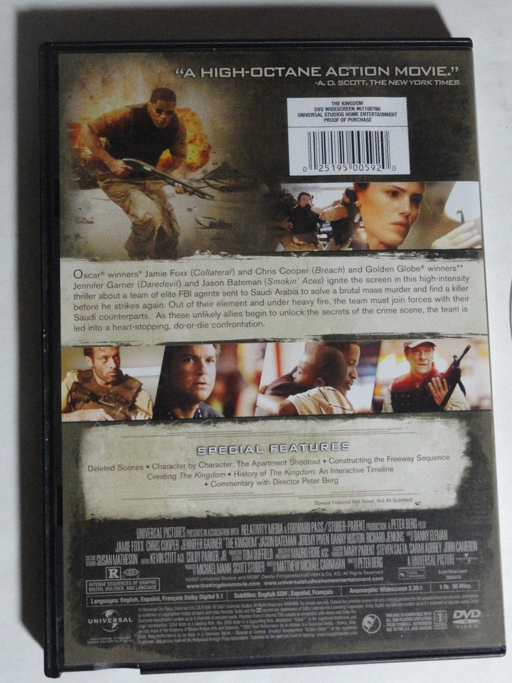 THE KINGDOM (DVD, 2008 WIDESCREEN ) JAMIE FOXX CHRIS COOPER JENNIFER ...
