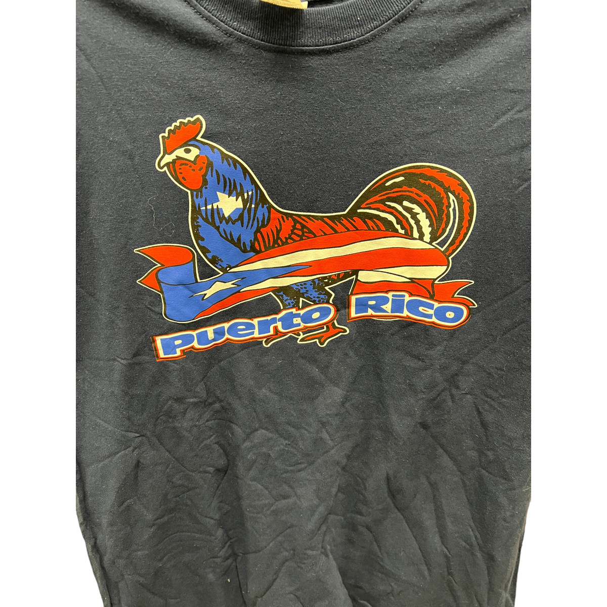 Puerto Rican Flag With Rooster