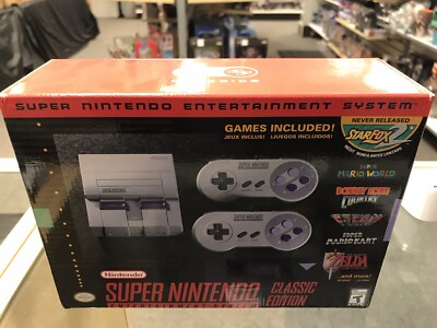 Authentic USA SNES Super Nintendo Classic Mini System NEW! 21 Games ...