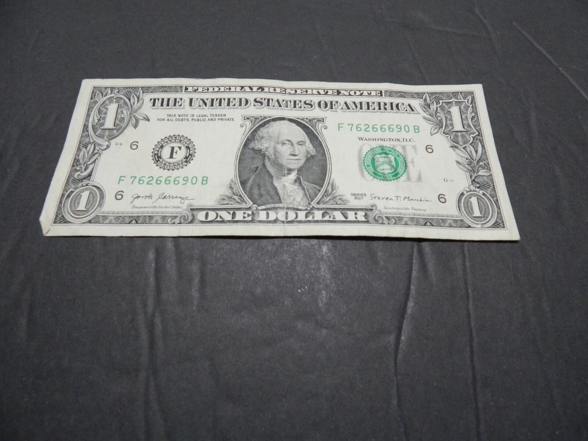 Black And White One Dollar Bill