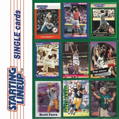 Starting Lineup 1988 1989 1997 1998 1999 2000 SINGLES cards - MLB NFL ...