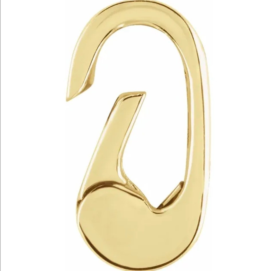 10mm OD 3mm ID 14k Diamond Yellow Gold Mini Charm Hinged Bail Enhancer ...