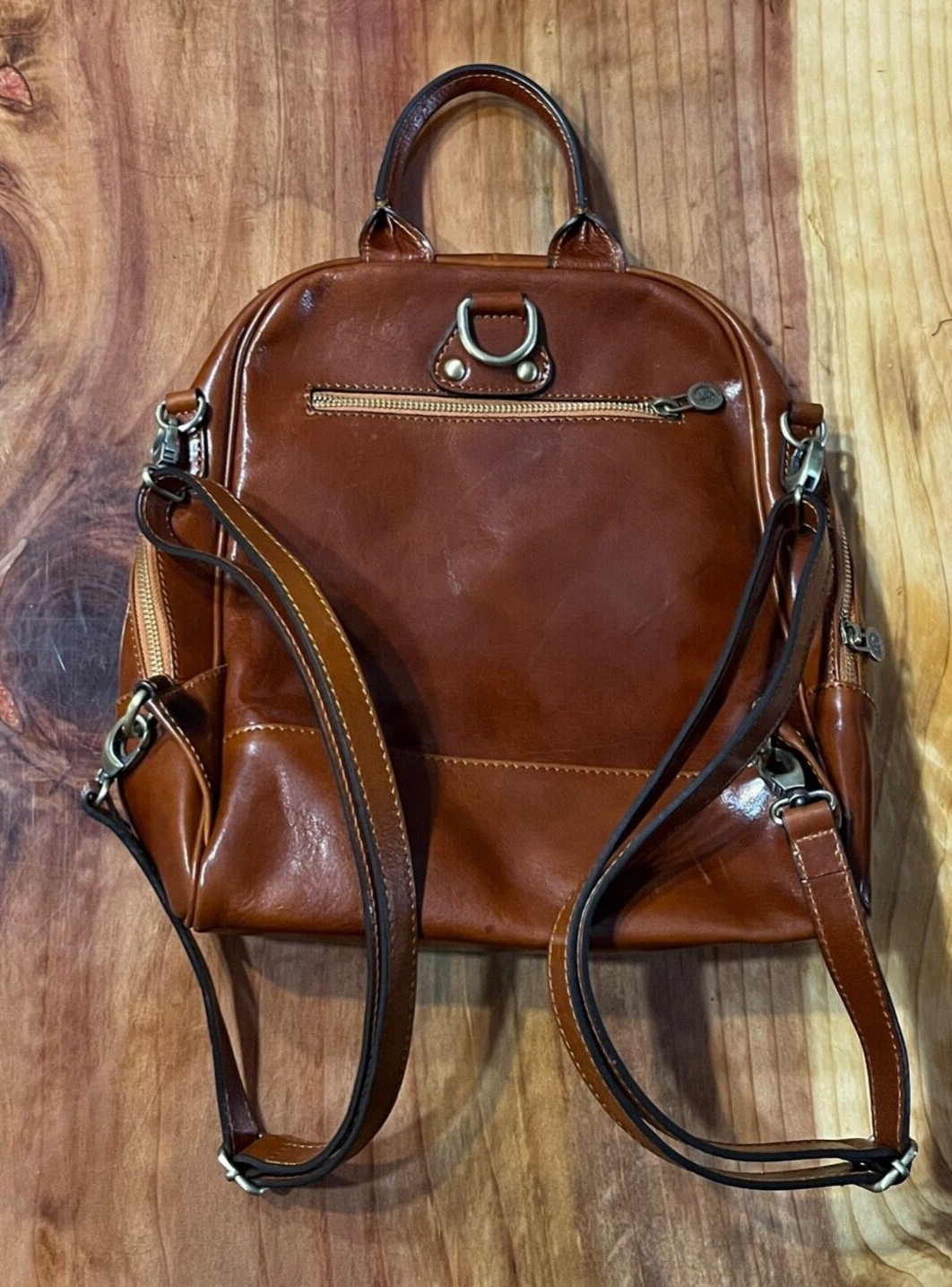 ALMA MILANO LEATHER Backpack Bag Real Authentic Leath… - Gem