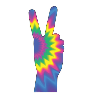TYE DYE PEACE SIGN - LIFE SIZE STANDUP/CUTOUT BRAND NEW - PARTY 2842 | eBay