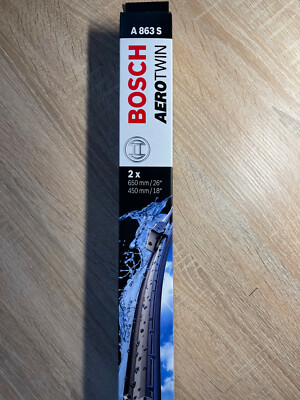 Bosch 3397007863 Windshield Wiper Blades A863S Aero Twin Audi Skoda VW ...