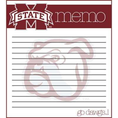 Mississippi State Bulldogs Memo Note Pad - 2 Pads | eBay
